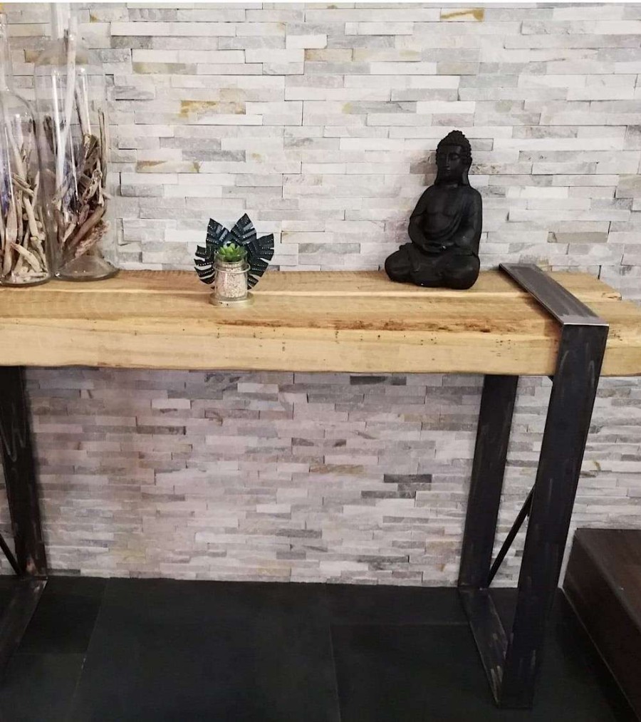 Console industriel chêne massif